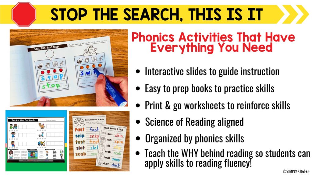 Blends Kindergarten Phonics Worksheets, Booklets, Posters & Teaching ...