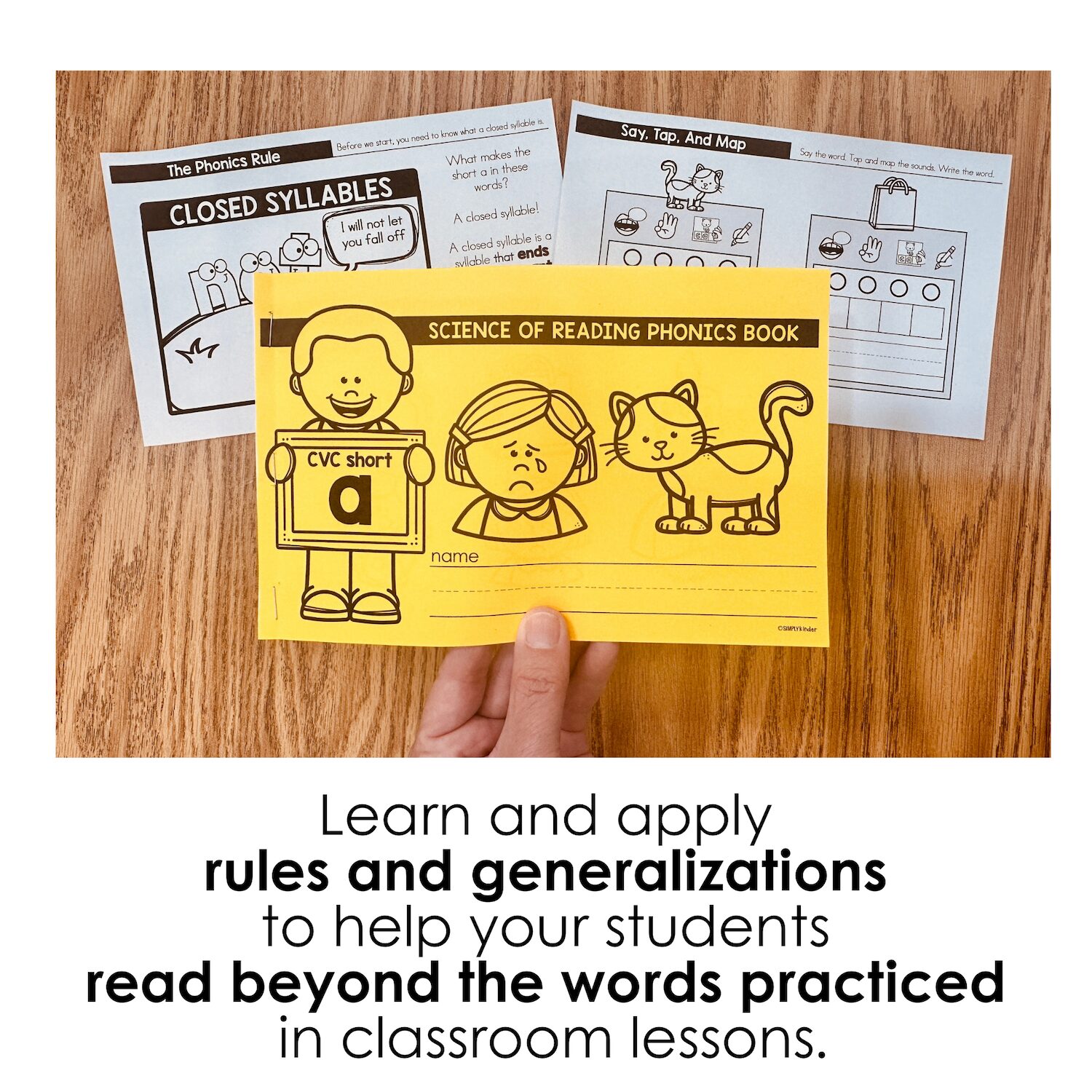 CVC Words Phonics Booklets for Kindergarten, Science of Reading Phonics ...