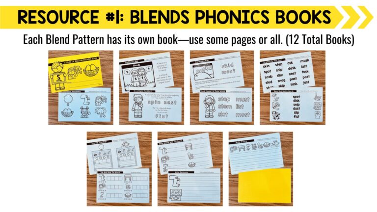 Blends Kindergarten Phonics Worksheets, Booklets, Posters & Teaching ...