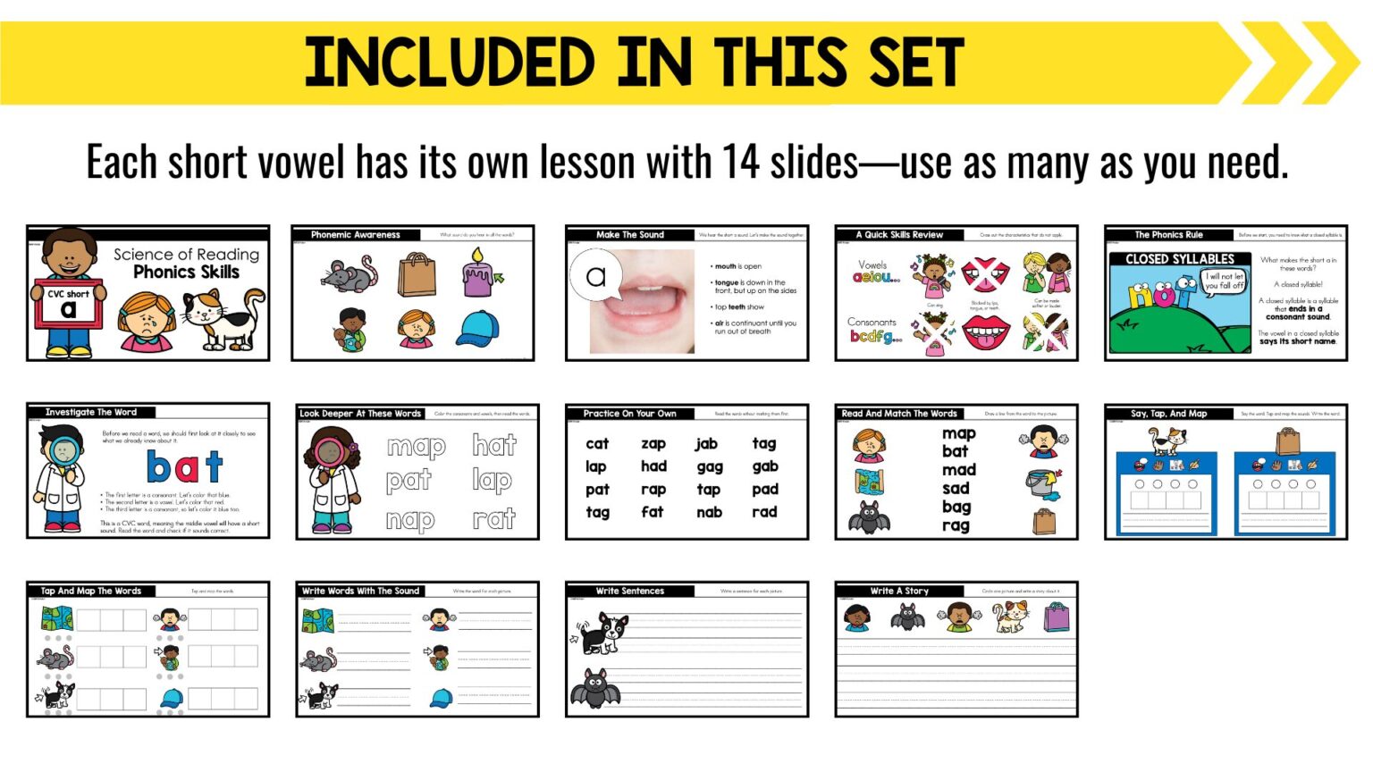 *BUNDLE UP* CVC Phonics Teaching Slides Kindergarten, Science of ...