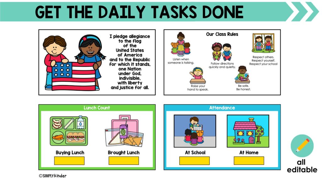 November Morning Meeting Slides for Kindergarten, Editable Daily ...