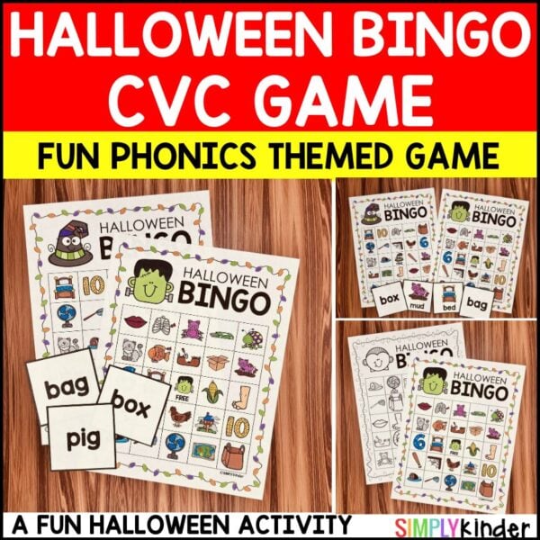 Halloween Bingo Activity, Phonics Bingo, No-Prep CVC Decodable Game ...