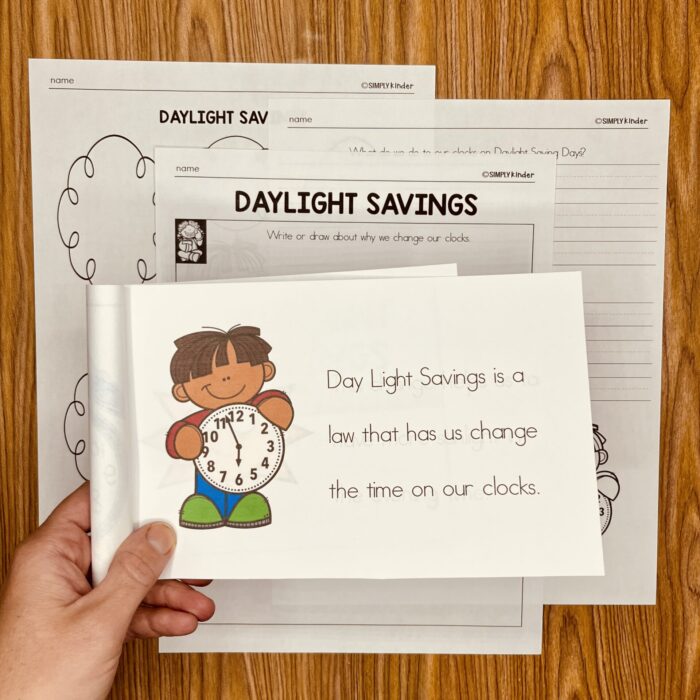 Free Daylight Saving Time Book (Easy Reader) - Simply Kinder
