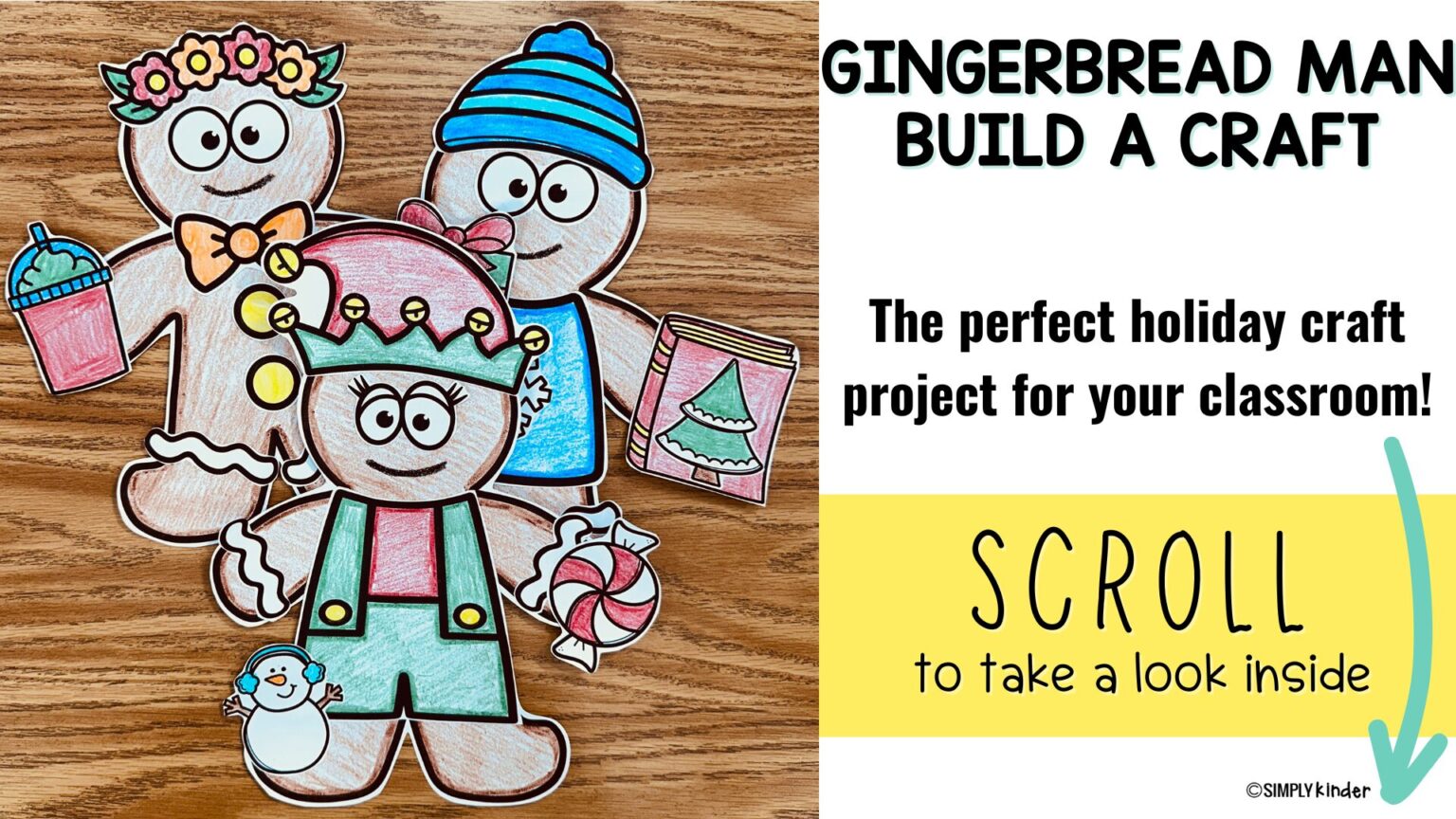 Build a Gingerbread Man Christmas Craft Activity for Kindergarten ...