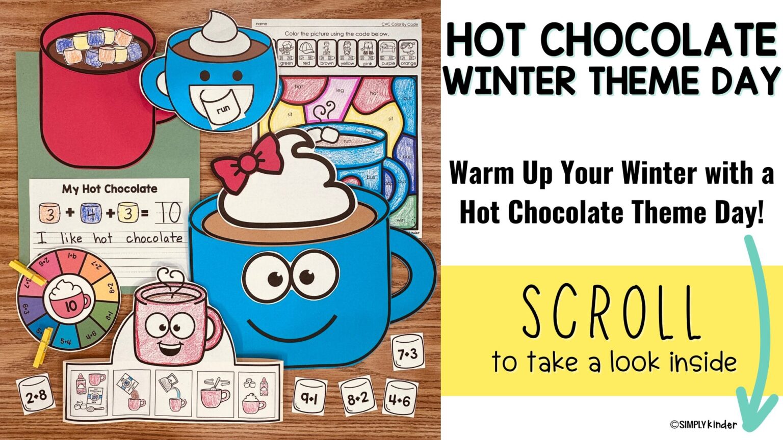 Hot Chocolate Winter Theme Day, Craft, Bulletin Boards, Literacy & Math ...
