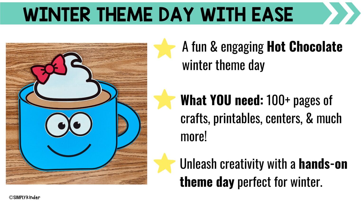 Hot Chocolate Winter Theme Day, Craft, Bulletin Boards, Literacy & Math ...