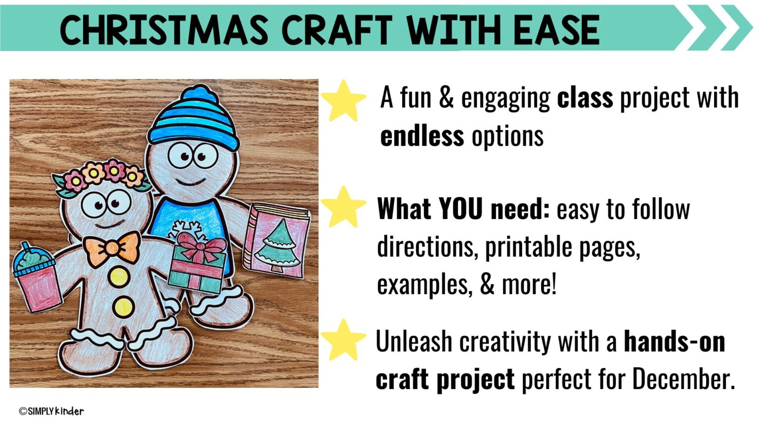 Build a Gingerbread Man Christmas Craft Activity for Kindergarten ...