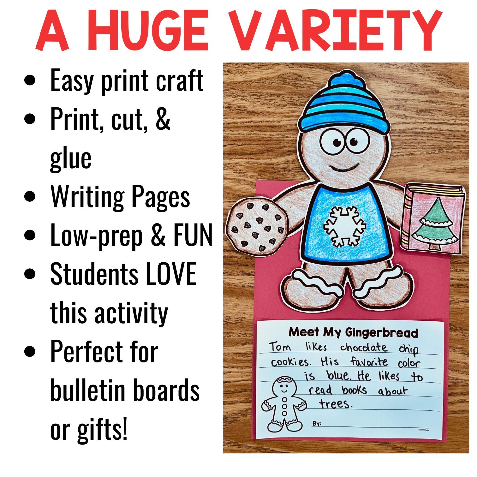 Build a Gingerbread Man Christmas Craft Activity for Kindergarten ...