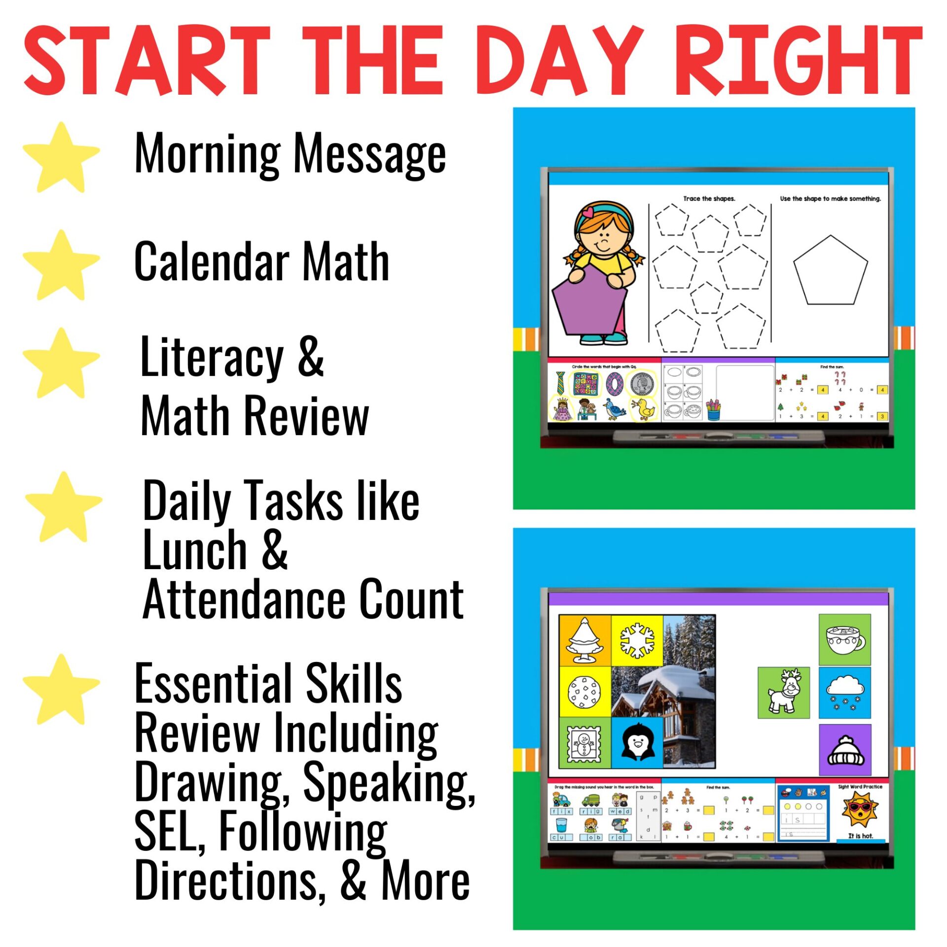 December Morning Meeting Slides for Kindergarten, Editable Daily ...