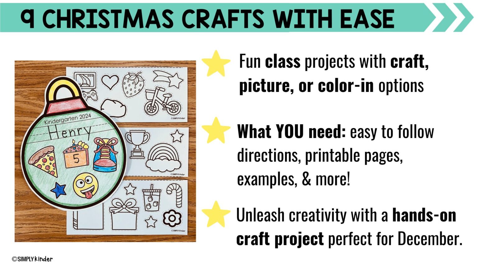 Christmas Crafts Kindergarten Activity BUNDLE: Bulletin Boards Crafts ...