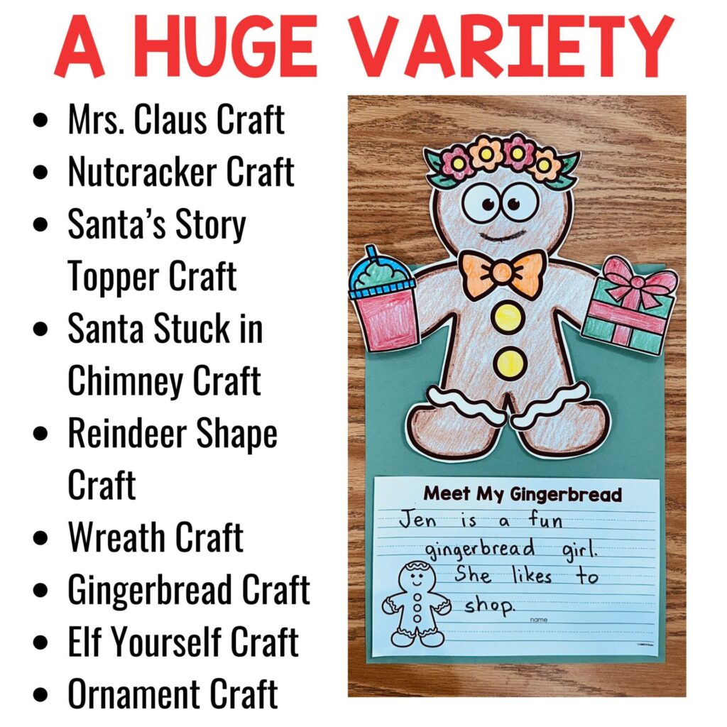Christmas Crafts Kindergarten Activity BUNDLE: Bulletin Boards Crafts ...