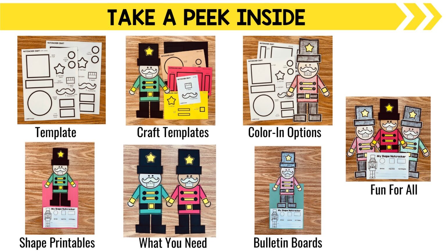 Nutcracker Shape Craft Christmas Activity for Kindergarten, Christmas ...