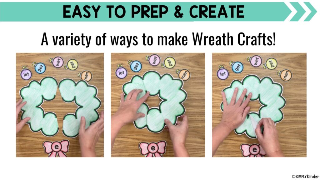 Christmas Wreath Editable Activity for Kindergarten, Wreath Christmas ...