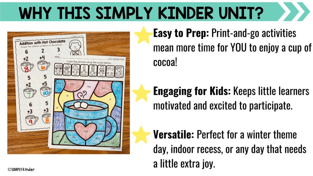 Hot Chocolate Winter Theme Day, Craft, Bulletin Boards, Literacy & Math ...