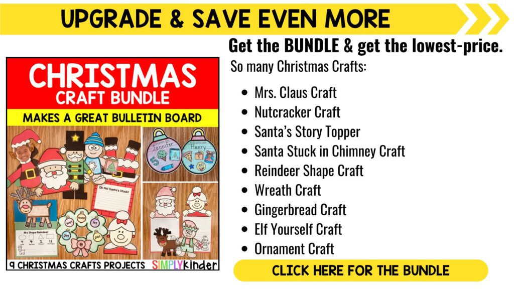 Reindeer Shape Craft Christmas Activity for Kindergarten, Reindeer ...