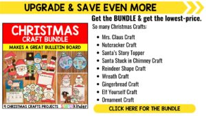 Reindeer Shape Craft Christmas Activity for Kindergarten, Reindeer ...
