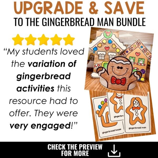 Gingerbread Bingo Activity, Phonics Bingo, No-Prep CVC Decodable Winter ...