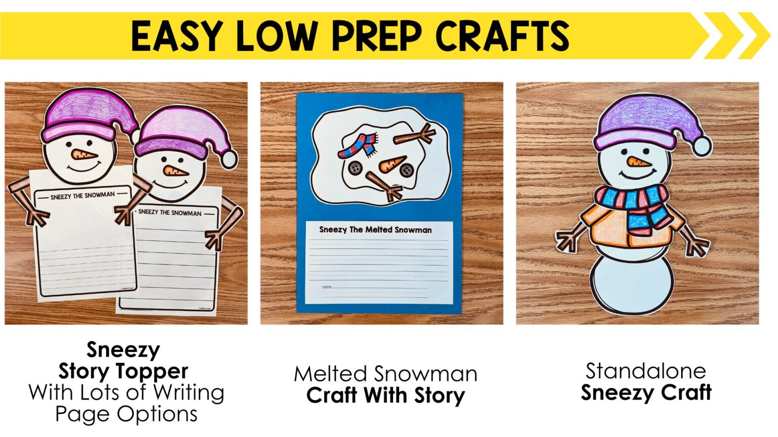 Sneezy the Snowman Activities, Sequencing, Crafts, Centers for ...