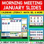 January Morning Meeting Slides for Kindergarten, Editable Daily Digital ...