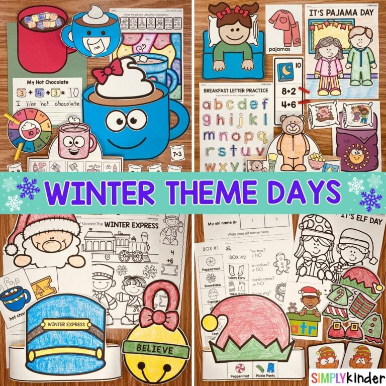 Free Winter Color By Code Worksheets: CVC Words - Simply Kinder