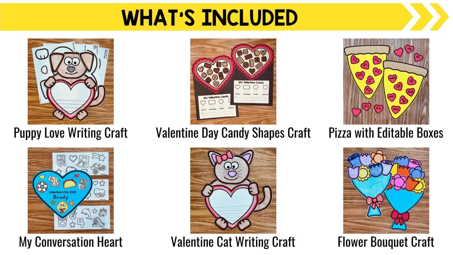 Valentine Craft BUNDLE, Valentines Day Bulletin Boards, Kindergarten ...