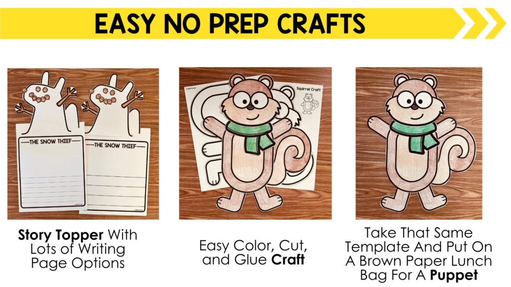 The Snow Thief Book Craft, Hat, Centers, Printables, Sequencing for ...