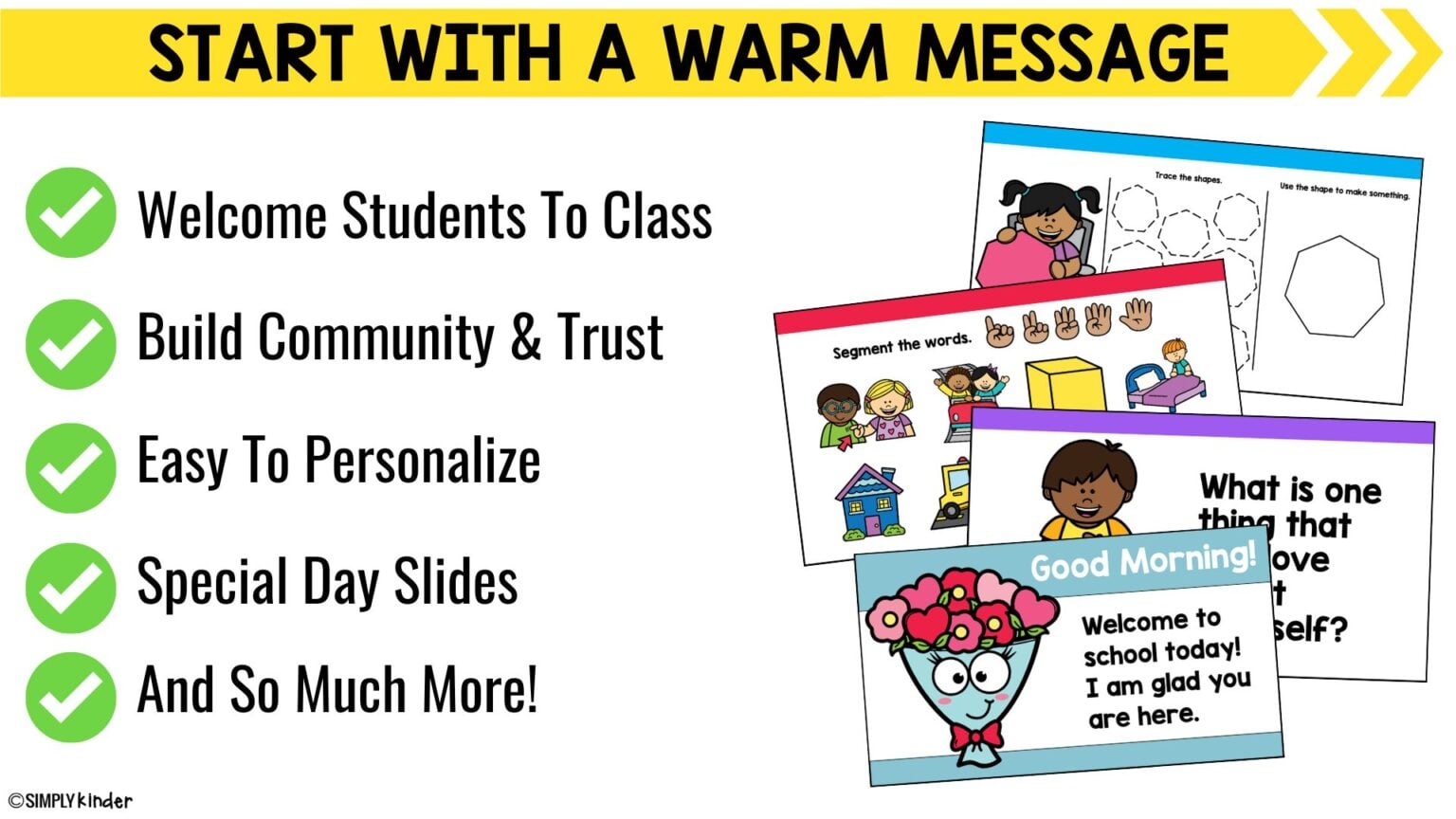 February Morning Meeting Slides for Kindergarten, Editable Daily ...