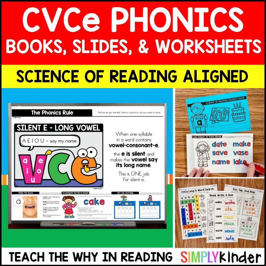Teaching CVCe Phonics Skills Tips - Simply Kinder