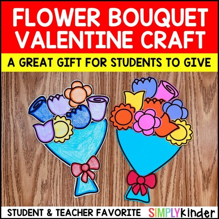 Flower Bouquet Craft for Valentines Day - Simply Kinder