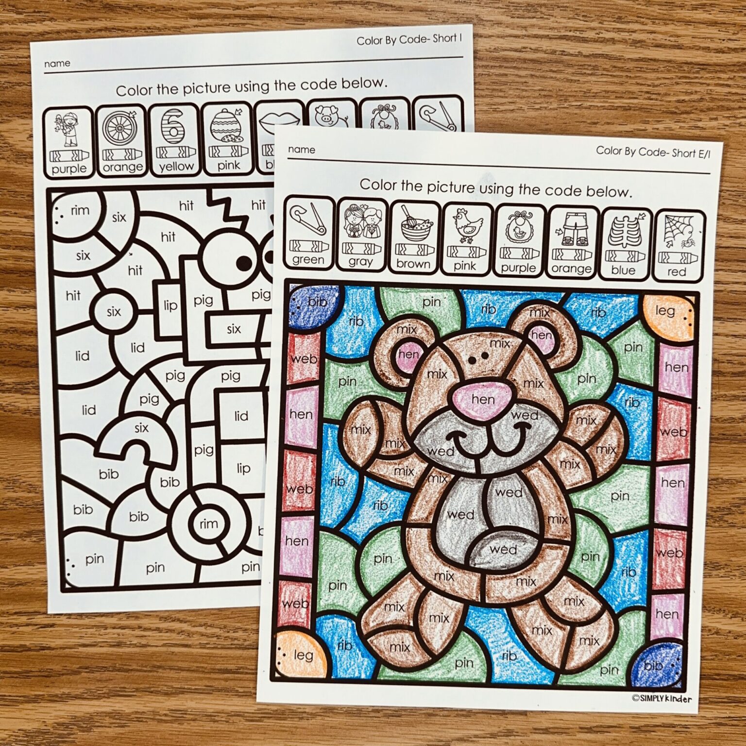 CVC Worksheets Bundle Upsell - Simply Kinder