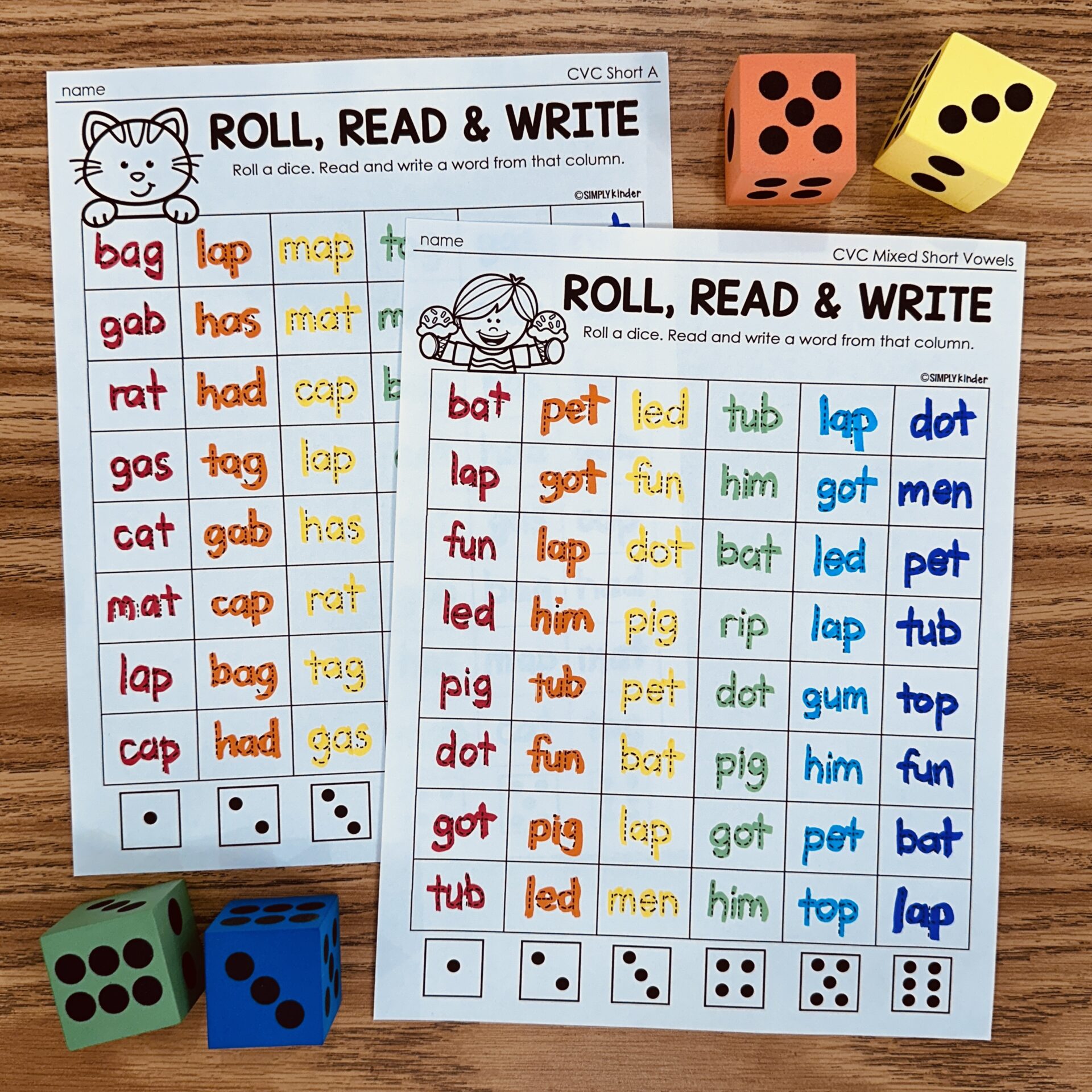 CVC Worksheets Bundle Upsell - Simply Kinder