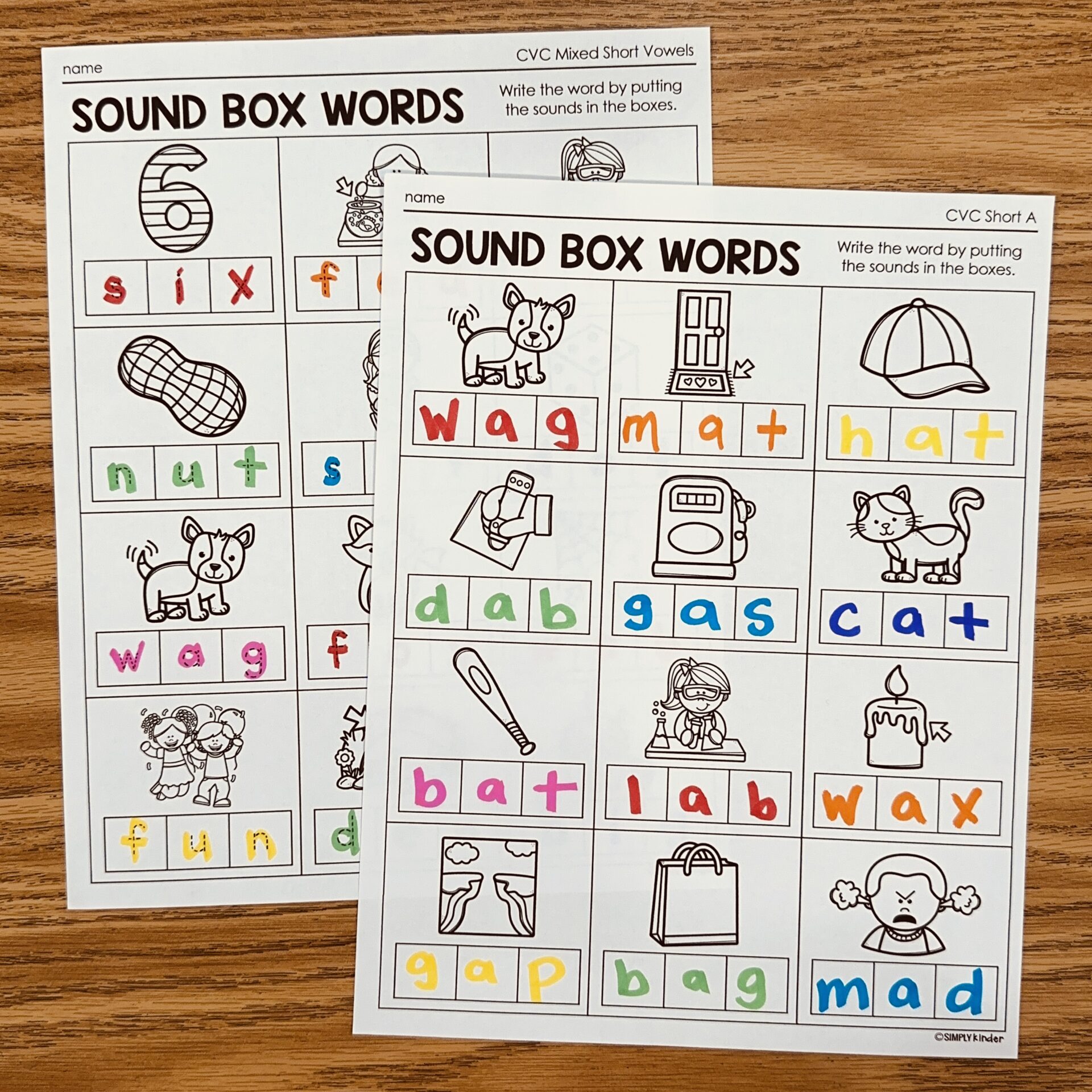 CVC Worksheets Bundle Upsell - Simply Kinder
