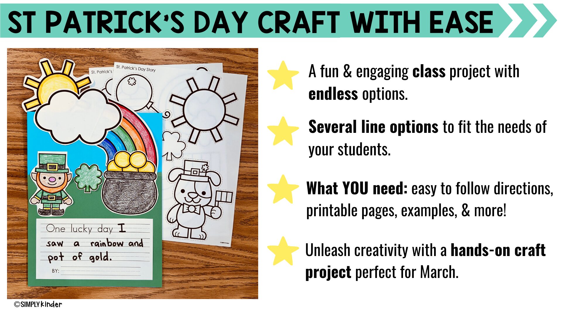 St. Patrick's Day Story Craft - St. Patricks Day Craft for Kindergarten ...