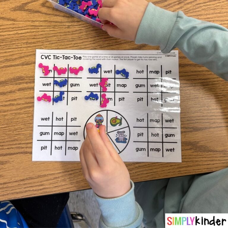 CVC Words No-Prep Games for Kindergarten - Simply Kinder