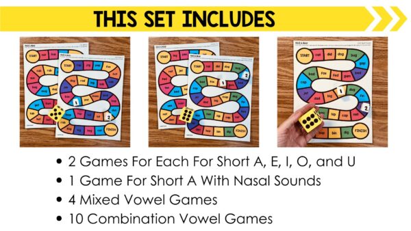 CVC Words Games No-Prep Race And Read - Simply Kinder