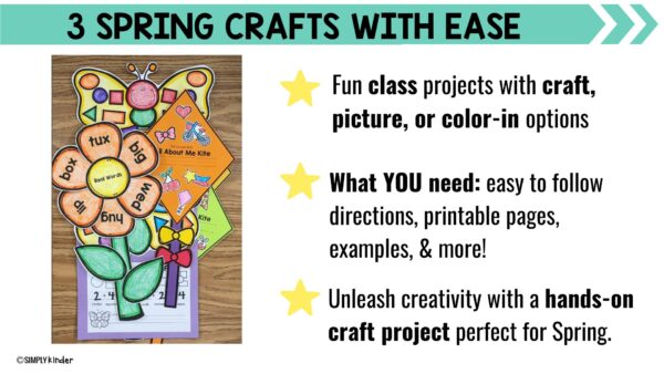 Spring Crafts Kindergarten: Flower, Butterfly, Kite, Bulletin Board ...