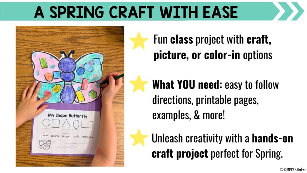 Butterfly Shape Spring Craft Kindergarten, Math Bulletin Board Spring ...