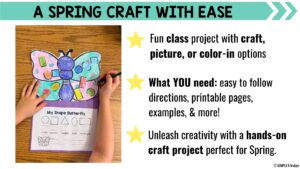Butterfly Shape Spring Craft Kindergarten, Math Bulletin Board Spring ...