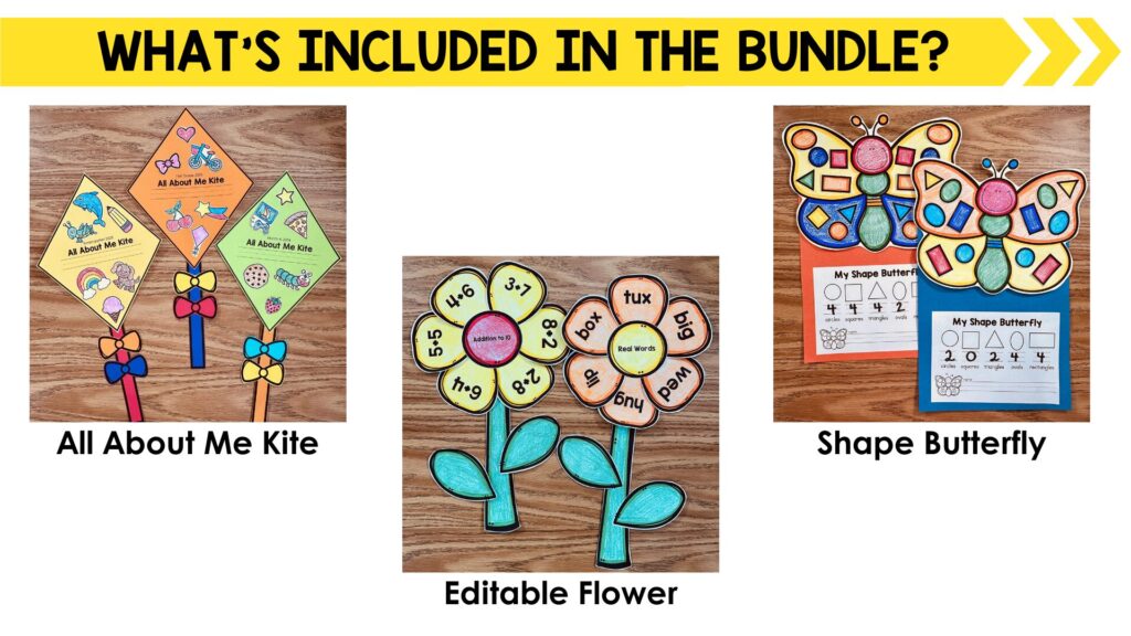 Butterfly Shape Spring Craft Kindergarten, Math Bulletin Board Spring ...
