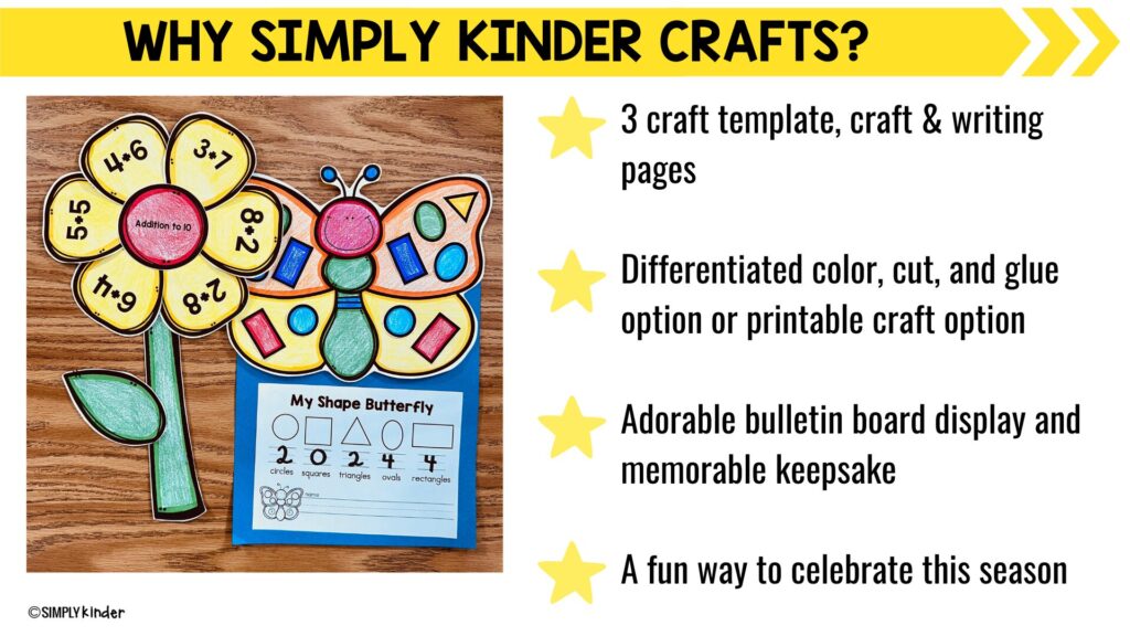 Spring Crafts Kindergarten: Flower, Butterfly, Kite, Bulletin Board ...