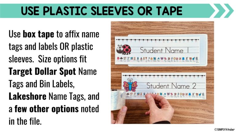 Bugs & Insects Spring Name Tags Labels Editable, Desk Name Tag ...