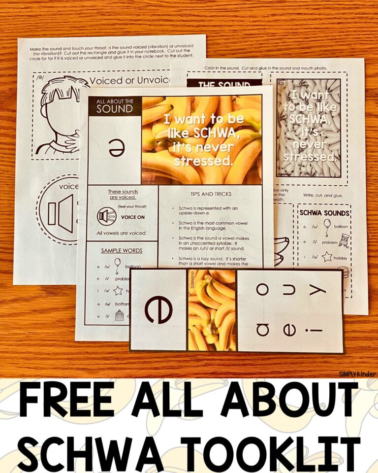 What is the Schwa Sound & Teaching Tips - Simply Kinder