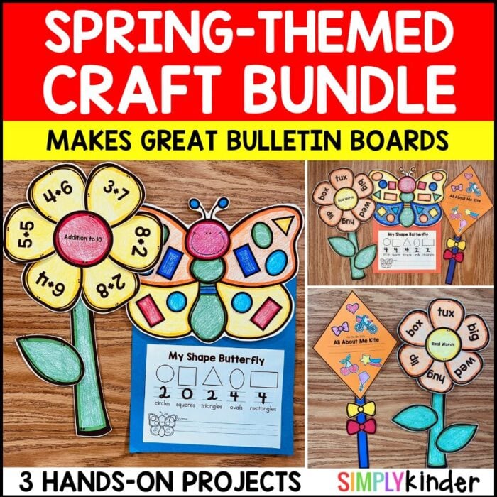 Spring Crafts Kindergarten: Flower, Butterfly, Kite, Bulletin Board ...