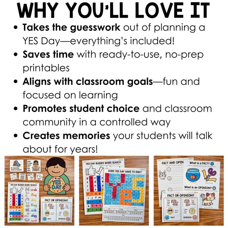 YES Day Classroom Activities Kindergarten: Crafts, Writing, SEL, Hats ...