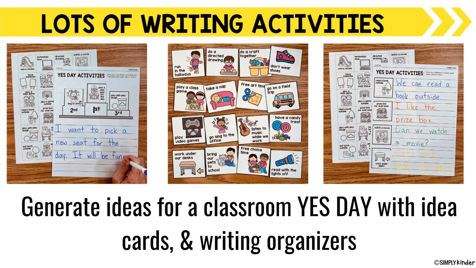 YES Day Classroom Activities Kindergarten: Crafts, Writing, SEL, Hats ...