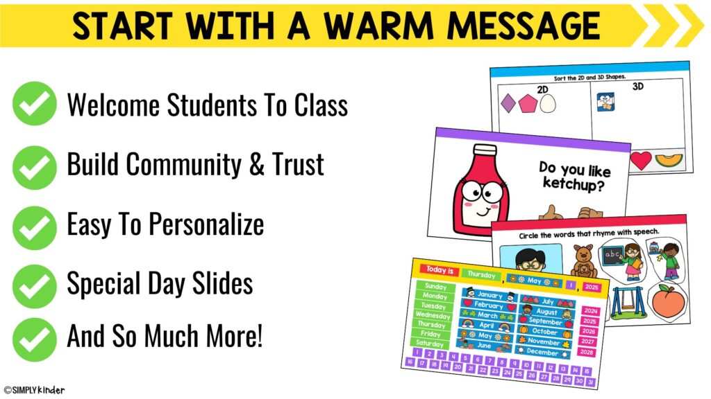 May Morning Meeting Slides for Kindergarten, Editable Daily Digital ...