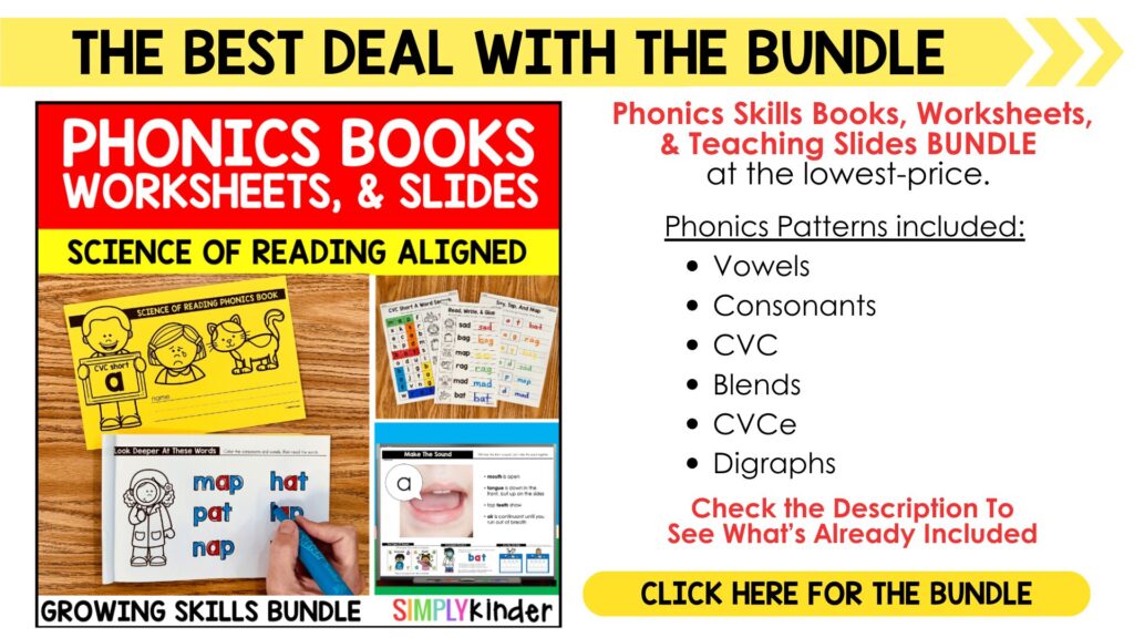 Digraph Words Phonics Worksheets for Kindergarten Science of Reading ...