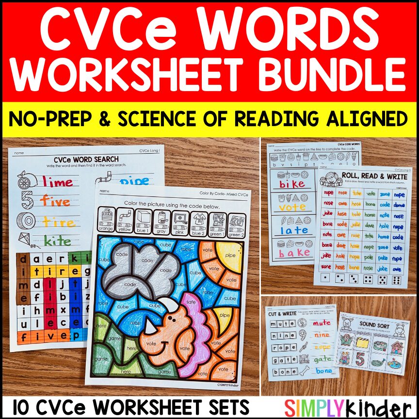 Blend Words Sound Sort No-Prep Blends Worksheets Kindergarten - Simply ...
