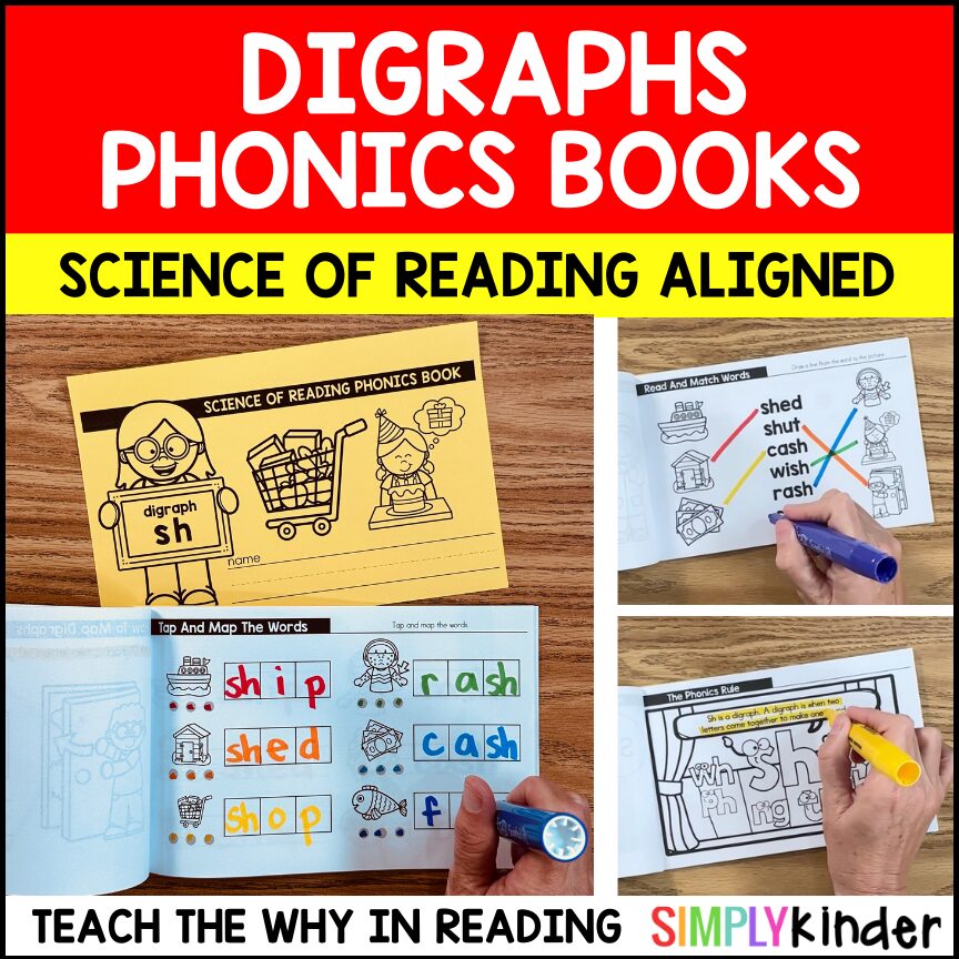 Digraph Words Phonics Worksheets for Kindergarten Science of Reading ...