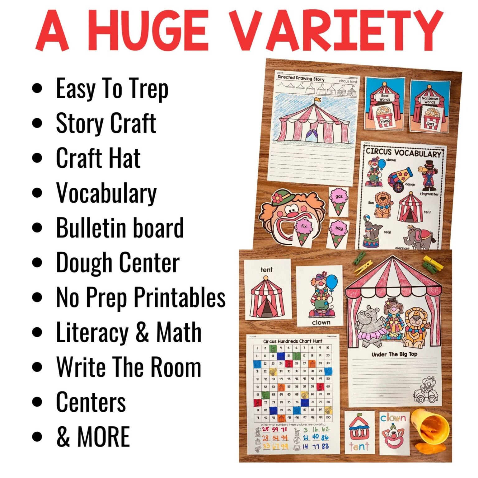 Circus Day Themed Activities for End of the Year: Crafts, Hats, and ...